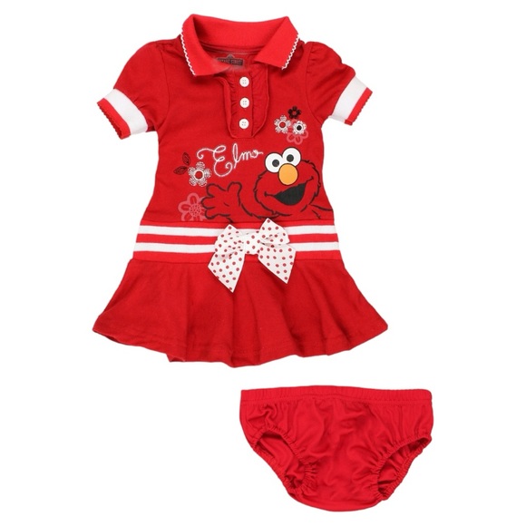 Sesame Street | Dresses | Sesame Street Elmo Girls Polo Dress | Poshmark